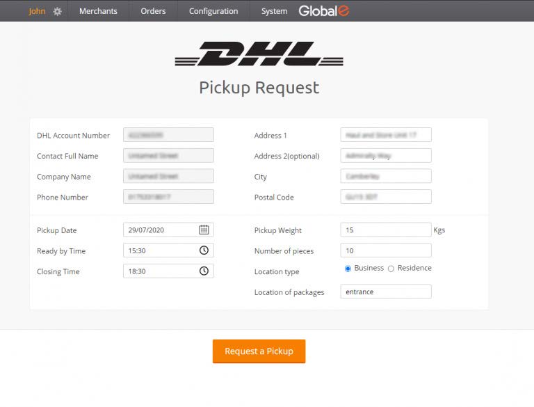 DHL Orders